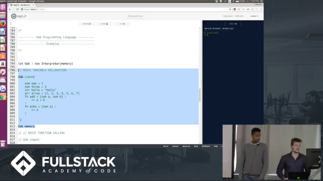 Oak - A Small Programming Language