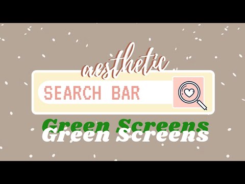 Aesthetic and Cute Search Bar (green screen) | Must Haves!