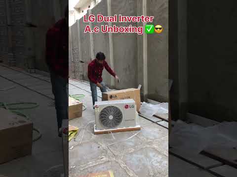 L.G Dual Inverter A.C😎✅#shorts #youtubeshorts #actechnician #hvac #splitac #unboxing #acservicing