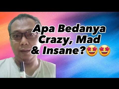 Apa Bedanya Crazy, Mad dan Insane?🤩