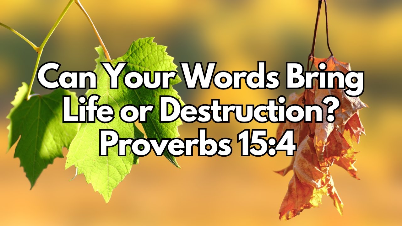 Can Your Words Bring Life or Destruction? - Proverbs 15:4 - Daily Devotion - Daily Bible Verse