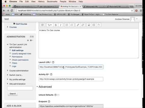 Moodle Tin Can Launch Plugin