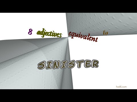 sinister - 8 adjectives similar to sinister (sentence examples)