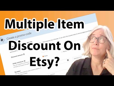 How to set up a discount for multiple items purchased on Etsy