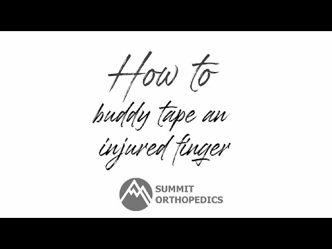 "How-to" Video Series: Buddy tape an injured finger