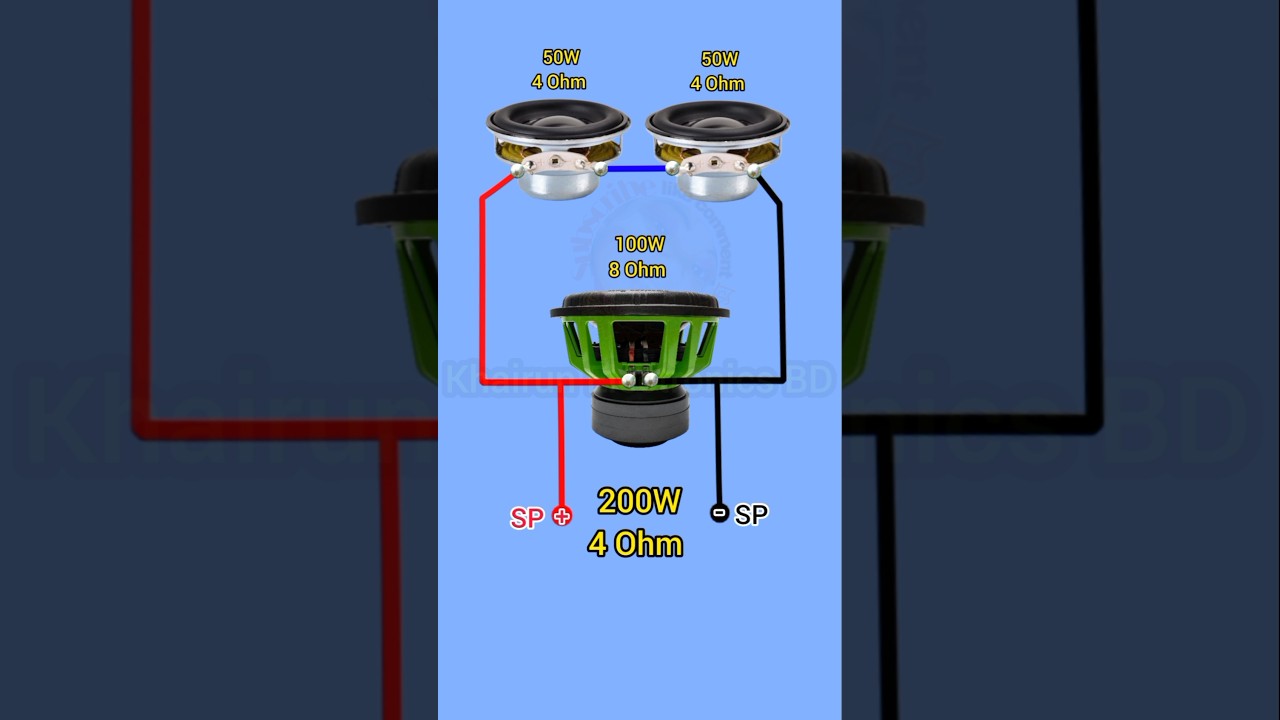Formula for Calculating Power and Impedance When Matching Speakers #diyaudio #speakers #shortsfeed