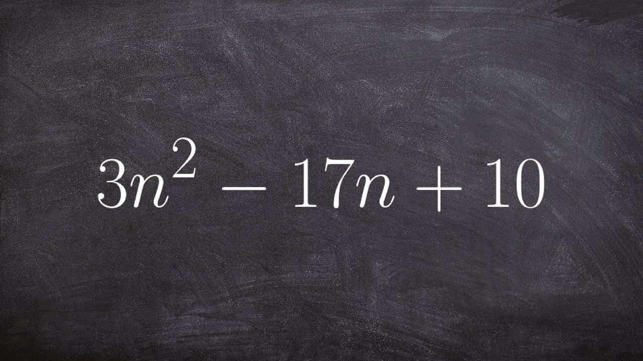 Learn How to Factor This Trinomial Using AC Method and Grouping