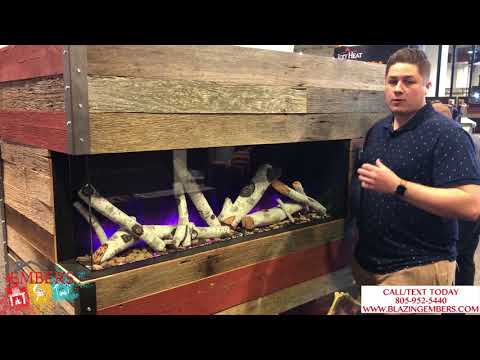 Amantii Tru View Media Large Birch Log set for electric fireplace