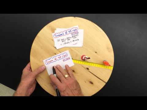 Convert rpm to m/s