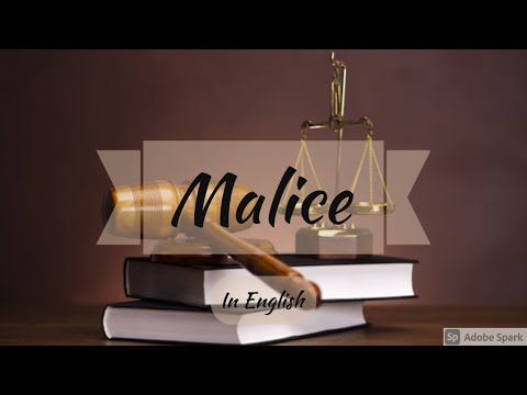 Malice | Law of Torts | Easy way in English