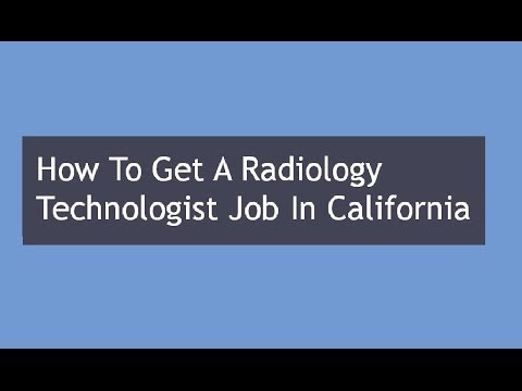 Radiology Technologist Jobs In California