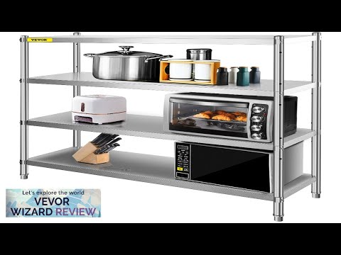 VEVOR Storage Shelf 4-Tier Stainless Steel Shelving Storage Shelving Unit 70.9 x Review