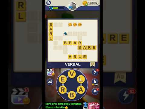 FIND WORDS USING THE LETTERS V E R B A L WORD GAME ANSWERS