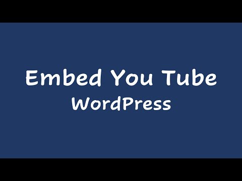 Embed YouTube video WordPress Elementor