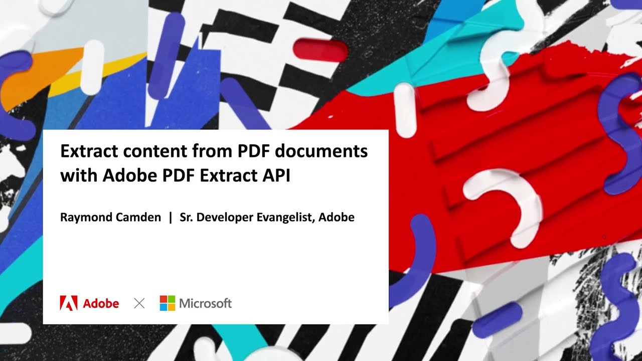 Extract content from PDF documents with Adobe PDF Extract API