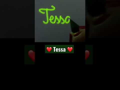 TESSA (Calligraphy video) #calligraphy #name #tessa