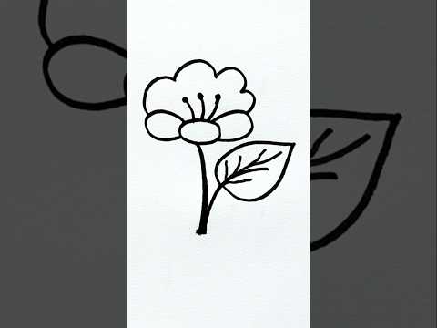 Easy Cartoon Flower Drawing | #shorts #kshetrasworld #youtubeshorts #cartoonflower #flowers