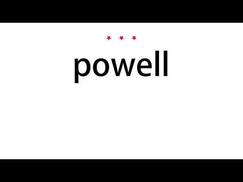 How to pronounce powell - Vocab Today