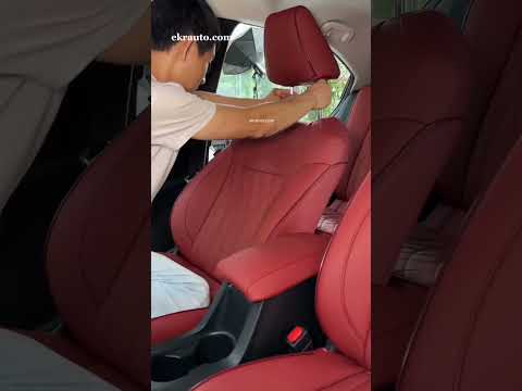 EKR custom red seat cover for Toyota Corolla #ekr #ekrleather #ekrcover #ekrseatcover