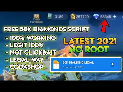 LATEST SCRIPT 50K DIAMONDS FOR FREE?? CODASHOP | IN MOBILE LEGENDS 2021