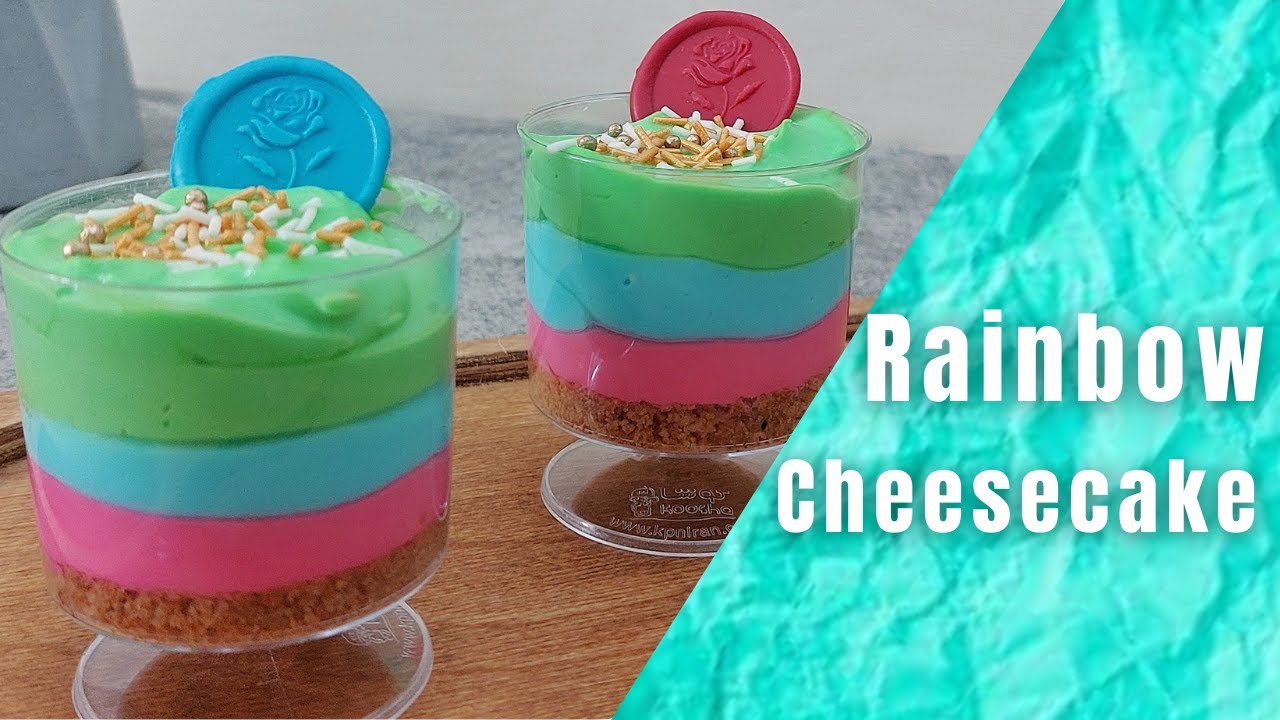 Rainbow cheesecake | colorful dessert cup | mini cheesecake cup | no-bake dessert cup