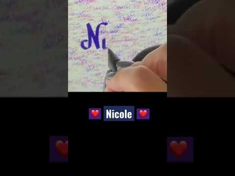 NICOLE (Calligraphy video) #calligraphy #name #nicole
