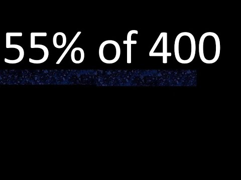 55% of 400 , percentage of a number . 55 percent of 400 . procedure