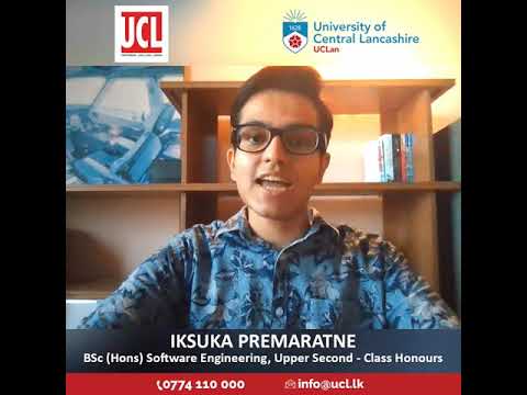 Iksuka Premaratne graduate of BSc (Hons) Software Engineering, UCLan UK