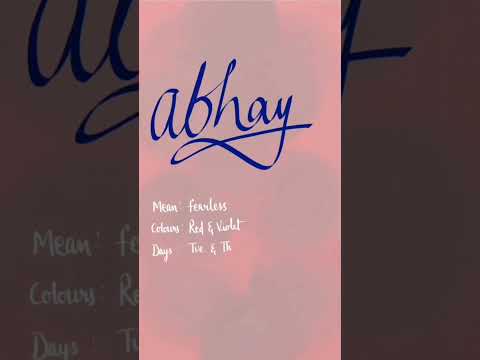 Abhay🧑 #nameart with personality, meaning, lucky colors, lucky days, and supportive numbers