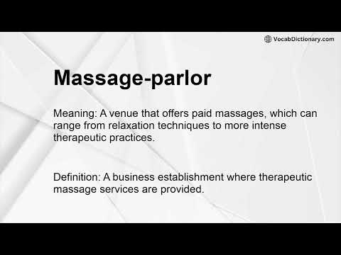 Massage-parlor Meaning