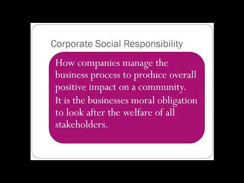 Corporate Citizenship and responsibilities