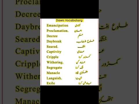 Dawn News Paper Vocabulary in Urdu #english #PPSC #CSS #PMS #youtubeshorts
