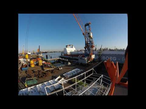 Balticborg bulwark repair @ ROG Ship Repair - Rotterdam - Timelapse