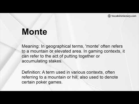 Monte Meaning