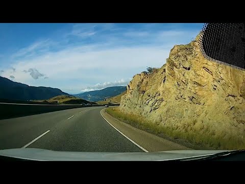 Dashcam Scenic Drive from Kamloops to Kelowna Airport YLW