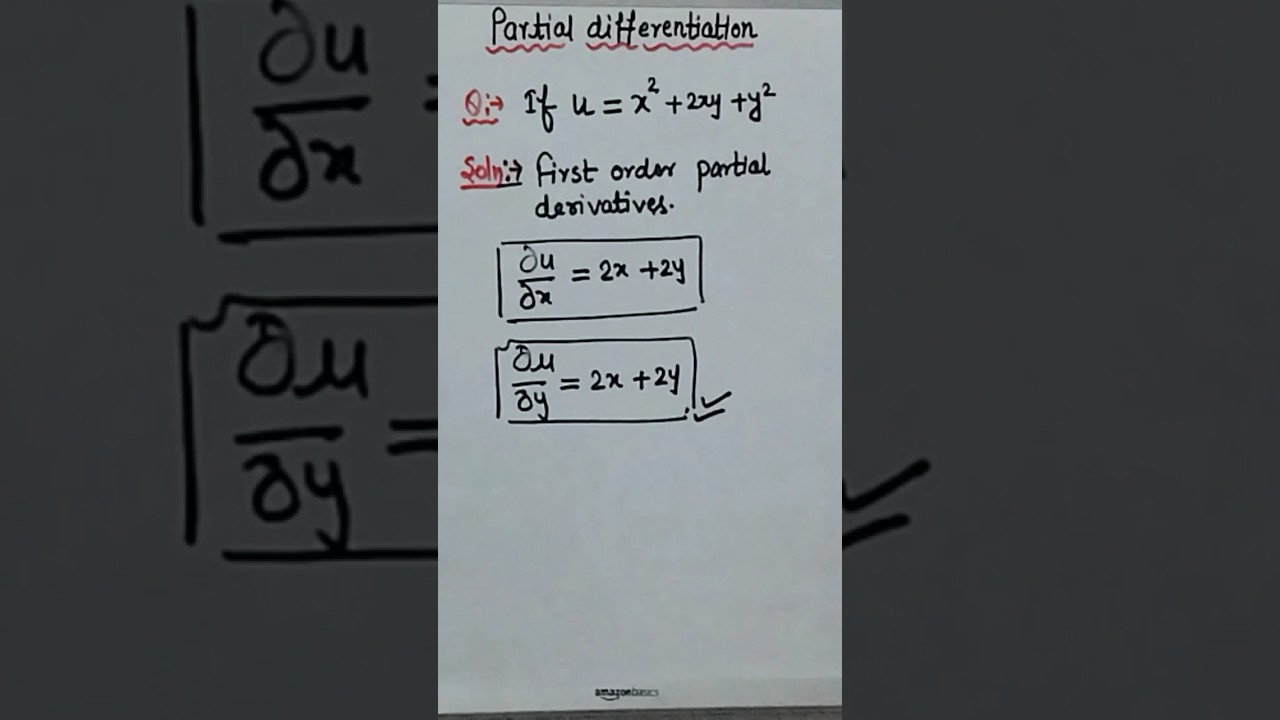 Partial derivatives of a function