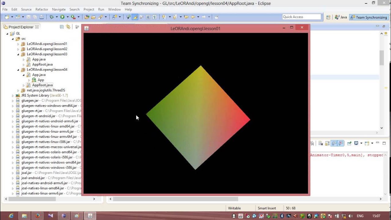 Java 3D OpenGL Cube Tutorial Lesson 04