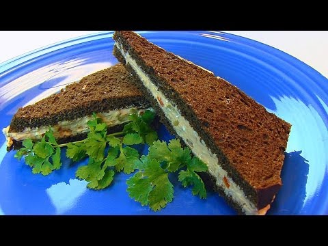 Betty's Russian Cheese Spread on Pumpernickel Bread