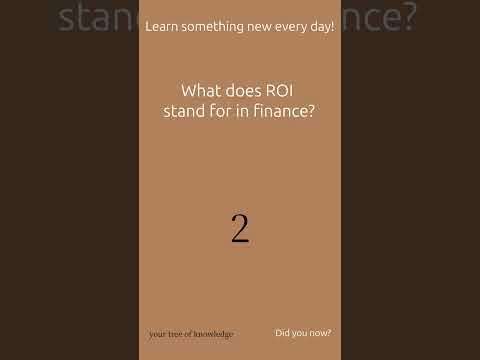 What does ROI stand for in finance?