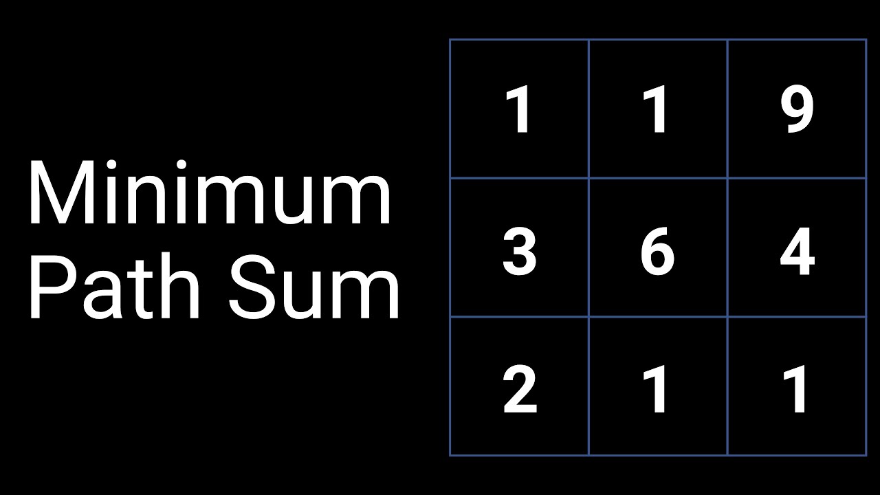 Coding Interview Problem - Minimum Path Sum