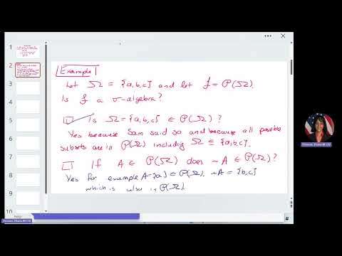 Definition of Sigma Algebra and one Example