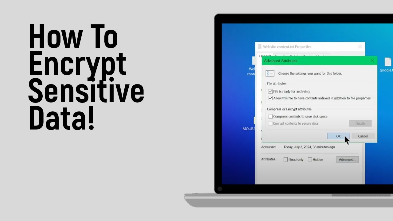 How to Encrypt Sensitive Data on Your Computer [easy]