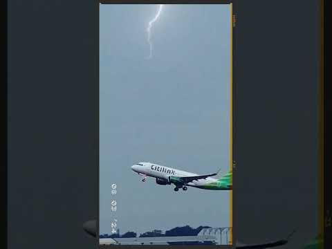 Citilink airline pilots are allowed to take off immediately during a thunderstorm