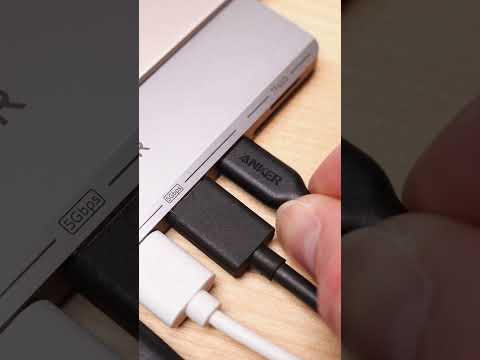 Supercharge your #macbook with this #usbchub⚡️#desksetup #officehacks #techtips #productivity #anker