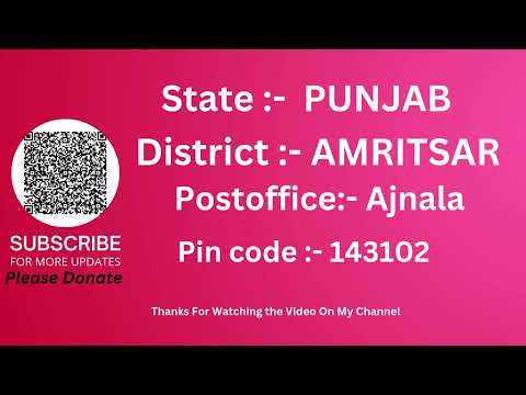 Punjab Amritsar Ajnala Ka pin code 143102 / Amritsar Ajnala ka post office