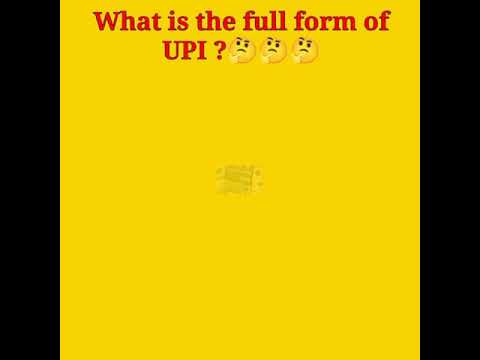 What is the full form of UPI??🙄🤔