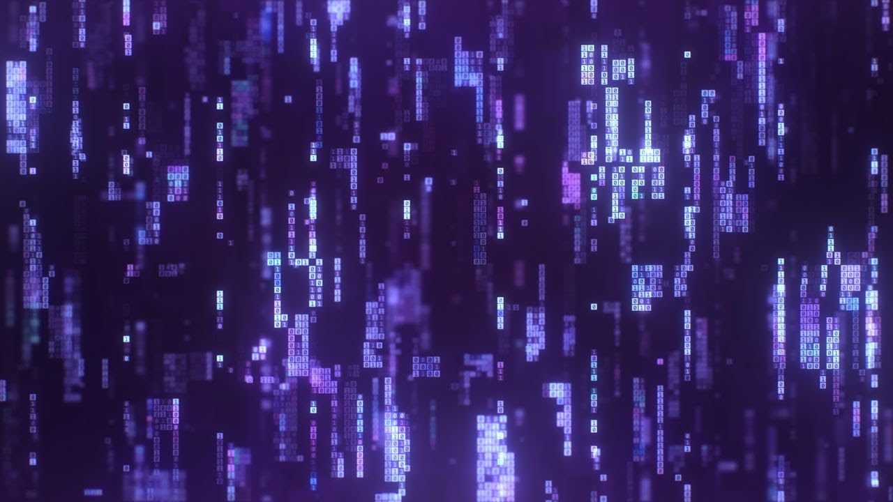 Machine Learning Binary Code Fly-Through - Hi-Tech Looped Background