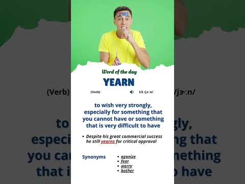 YEARN | Word Of The Day | Meaning of Yearn | English Vocabulary | #vocab