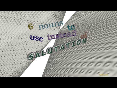salutation - 6 nouns which are synonym to salutation (sentence examples)