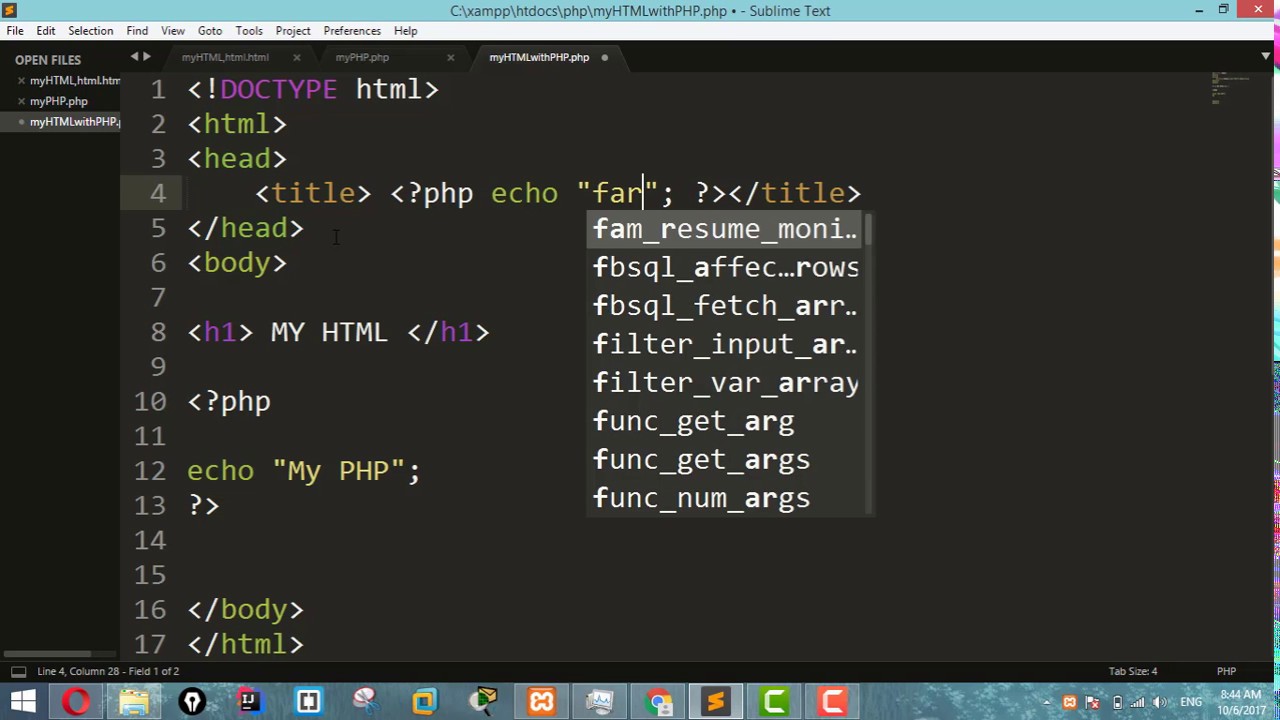 PHP Tutorial For Beginners 6 - Embedding HTML and PHP